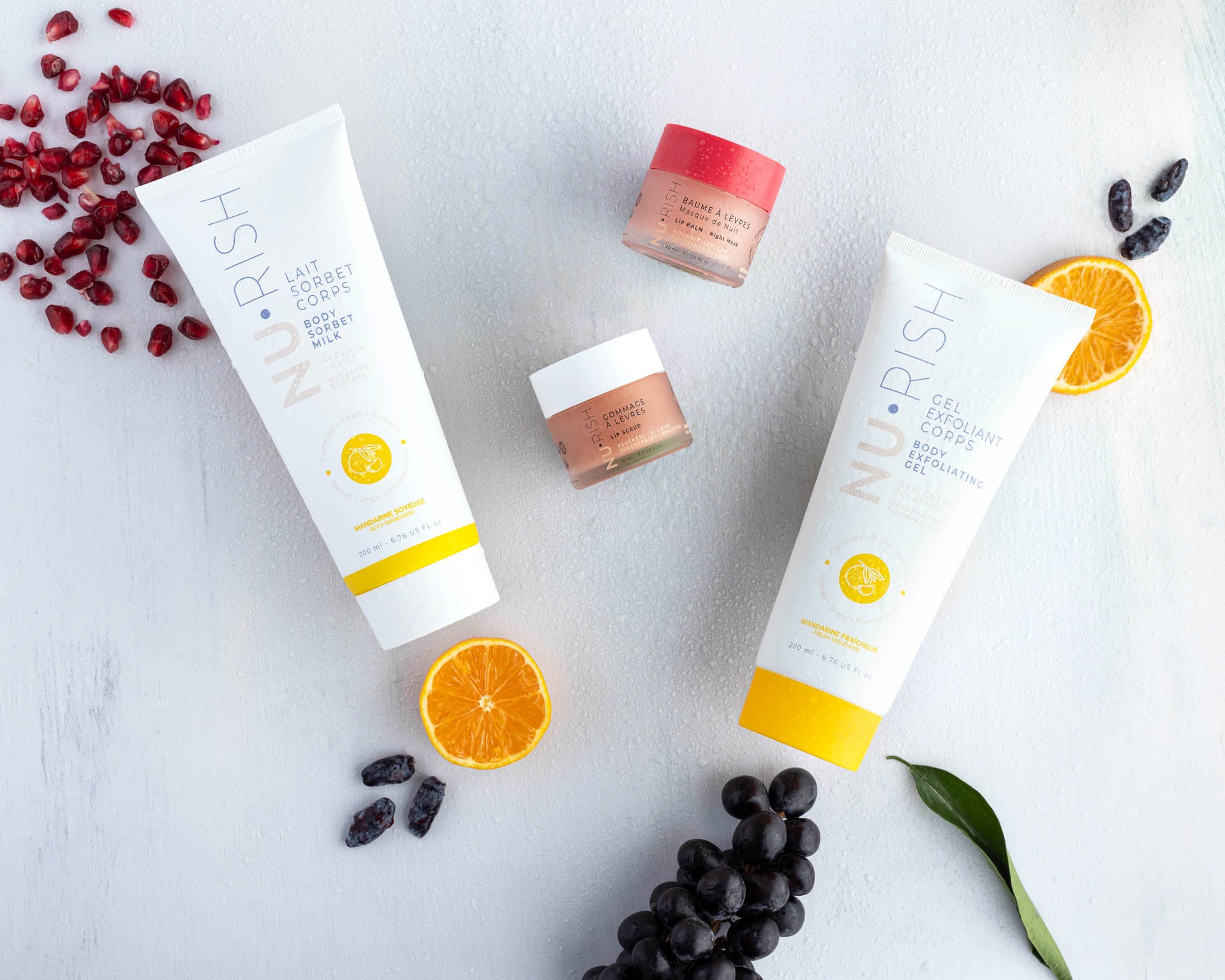 Gamme complète NURISH - des soins naturels et nutritifs